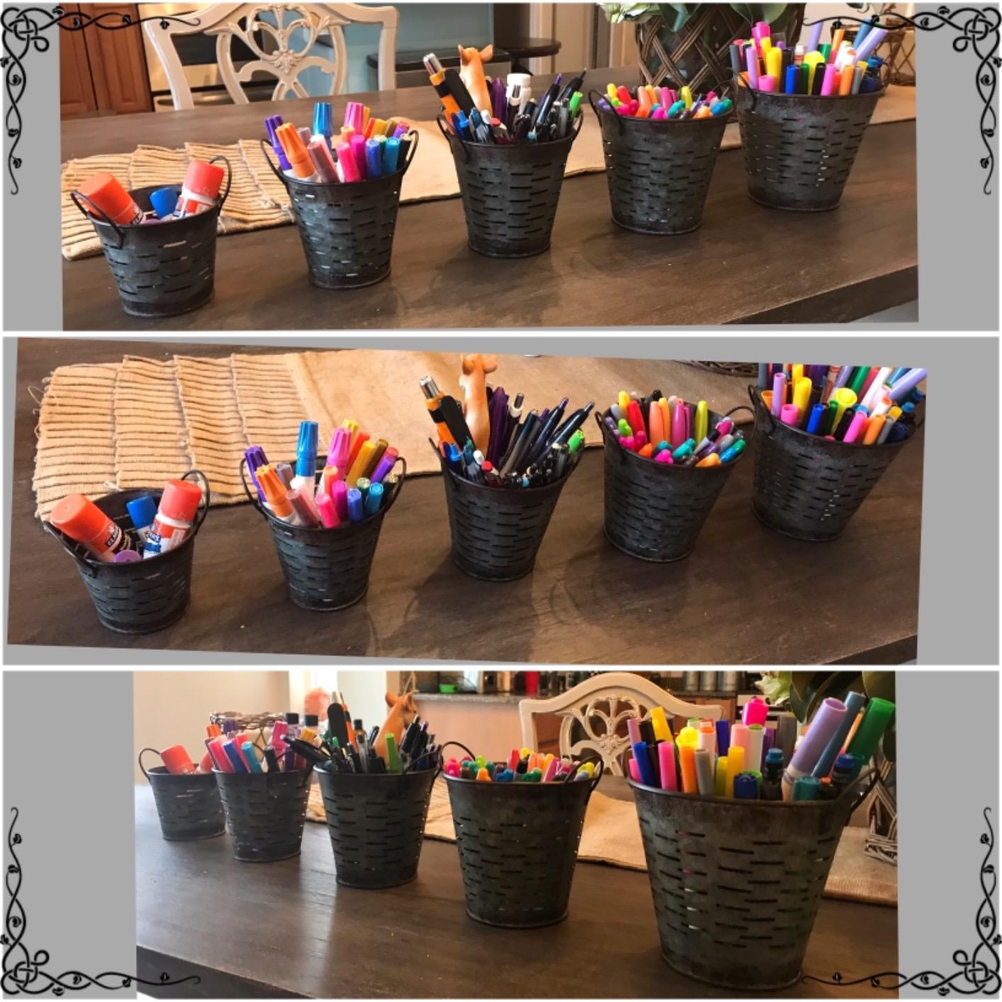 Amazon.com: Galvanized Metal Olive Buckets with Handles, Set of 5: Home ...