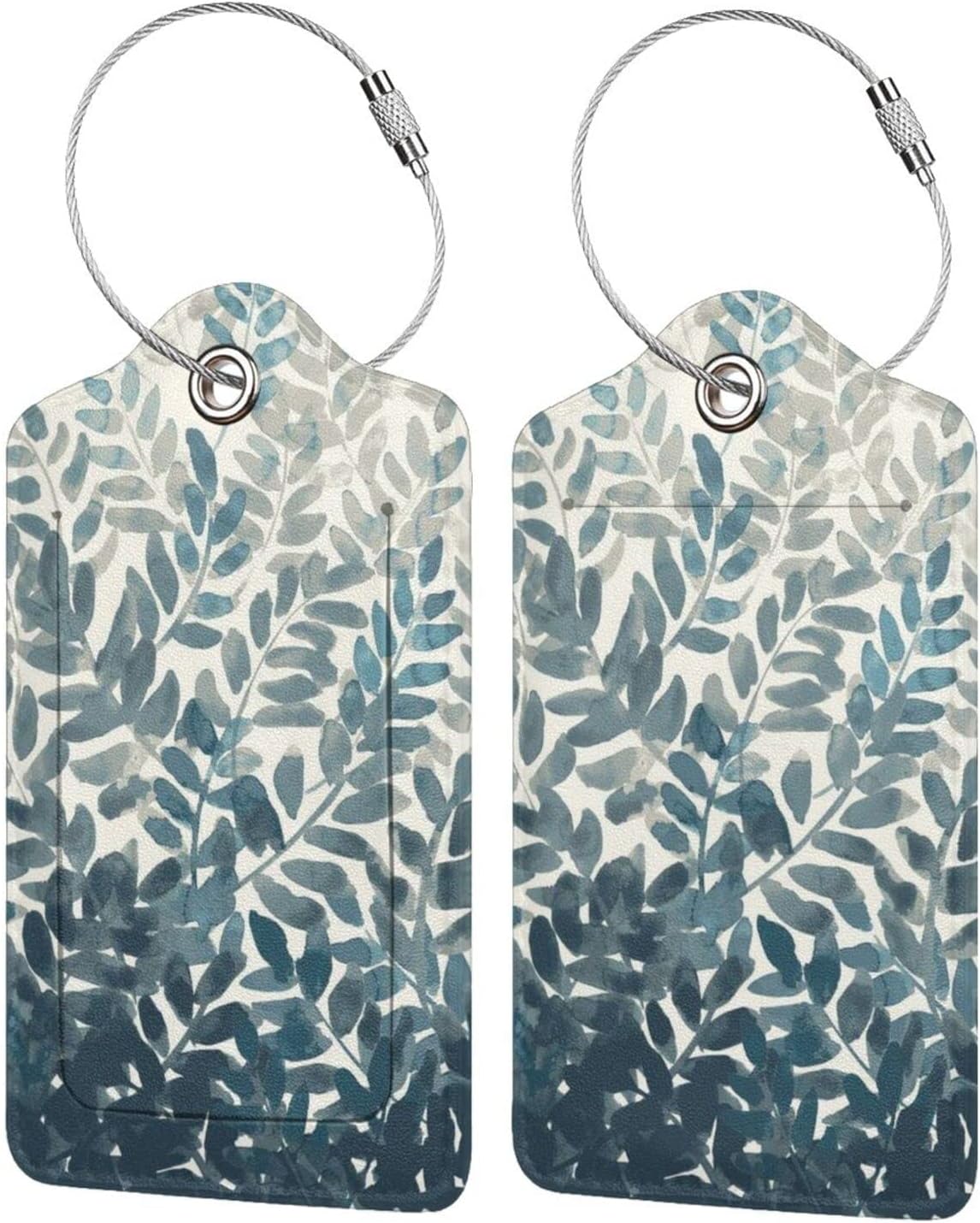 Amazon.com: Botanical Leaf Luggage Tag for Suitcase Baggage Label Tags ...