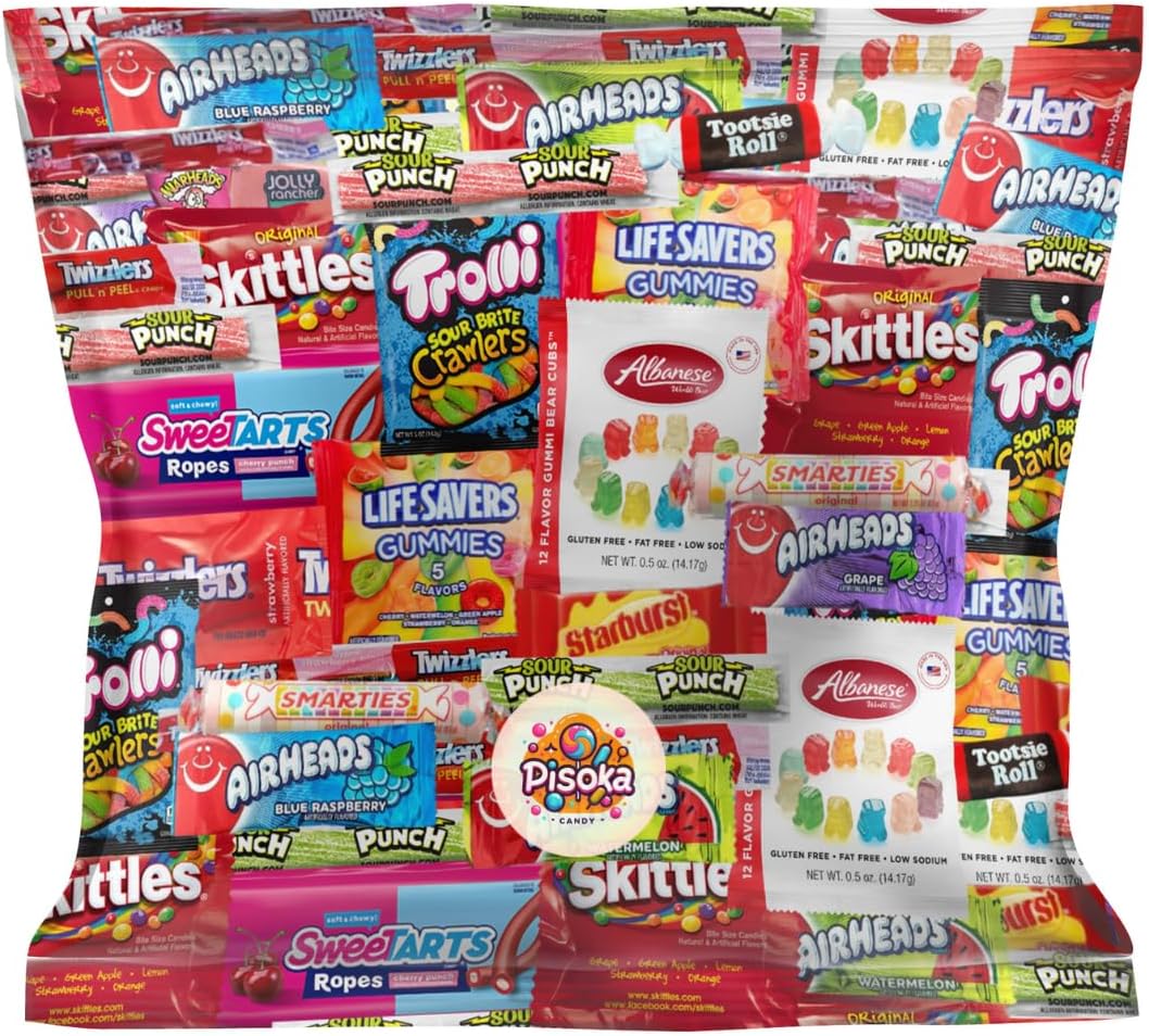 Amazon.com : Assorted Candy Mix - Variety Pack of Gummies, Sour Candy ...