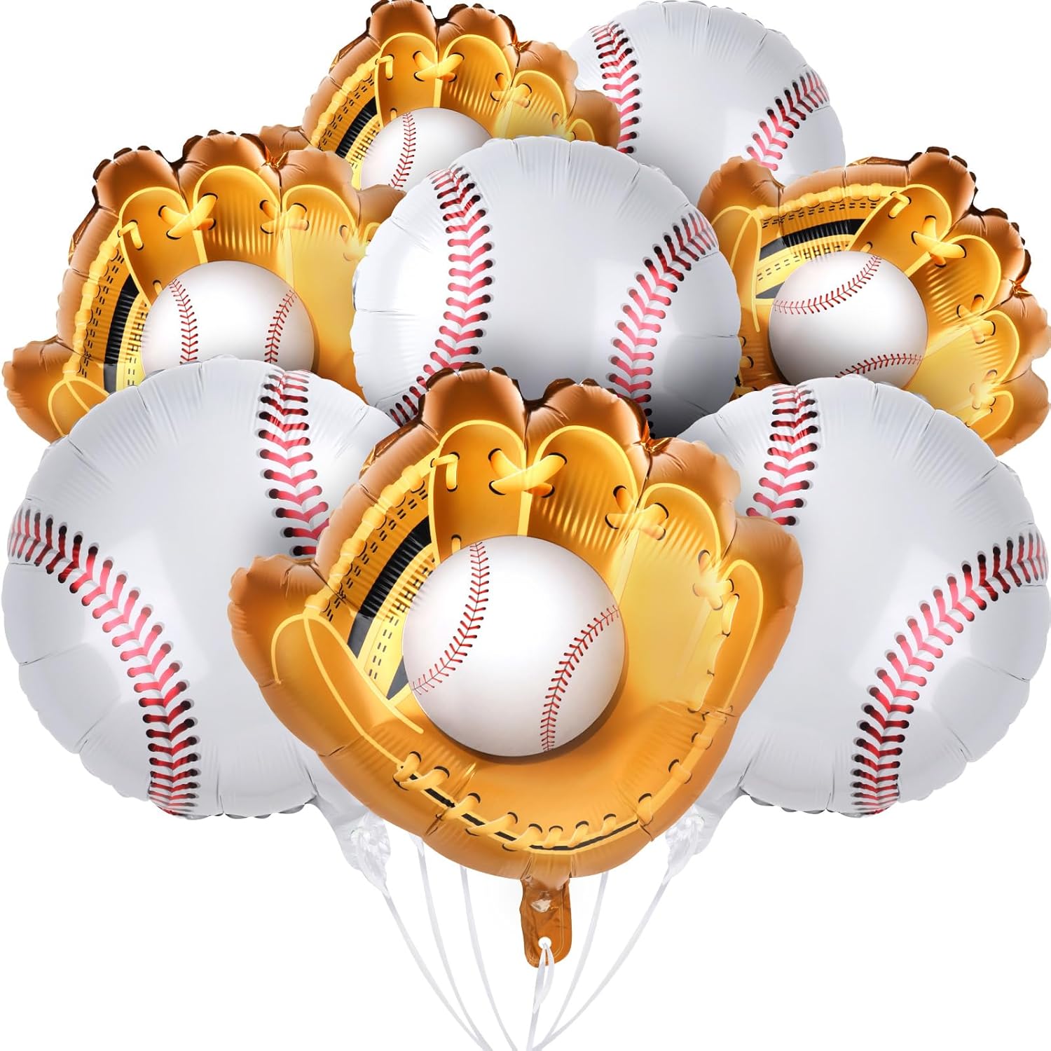 Amazon.com: 8PCS Baseball Balloons Garland 18inch Large Foil Mylar ...