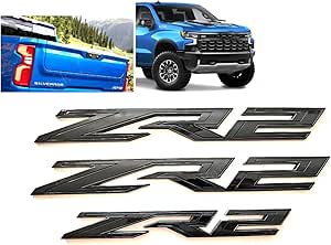 3Pcs New ZR2 Emblems Letter Fender Rear Badge Nameplate Replacement for ...