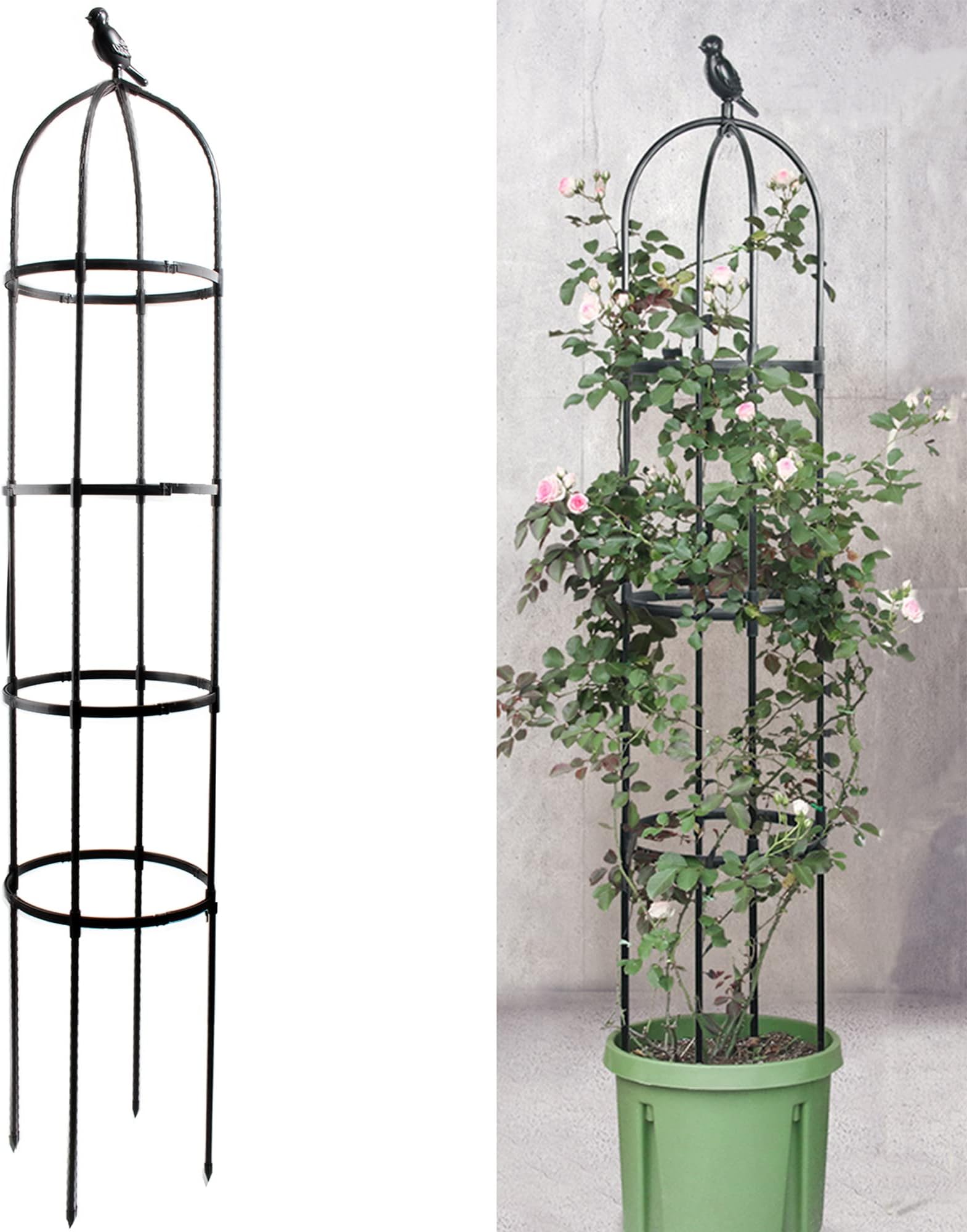 Amazon.com : DRYEN Tower Obelisk Garden Trellis, 3 Ft Tall Garden ...