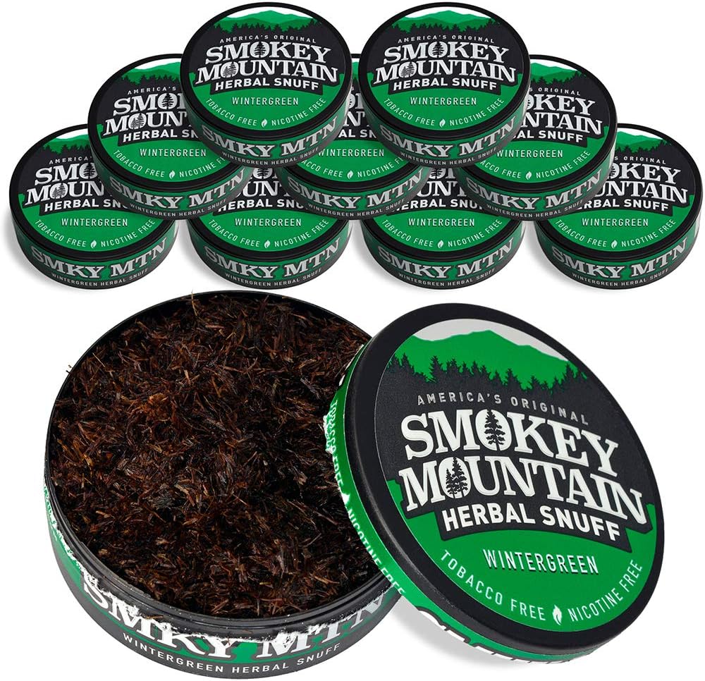 Amazon.com: Smokey Mountain Herbal Long Cut – Wintergreen – 10 Can Box ...