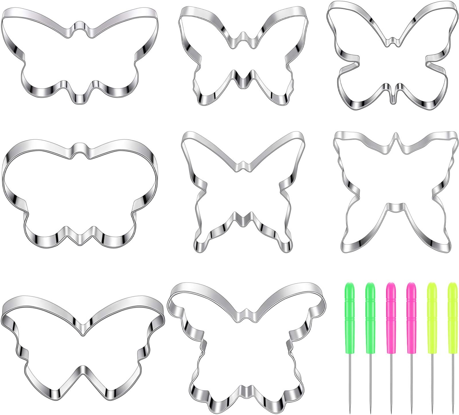 Amazon.com: Kukifun 5Pack Butterfly Cookie Cutter Set, Stainless Steel ...