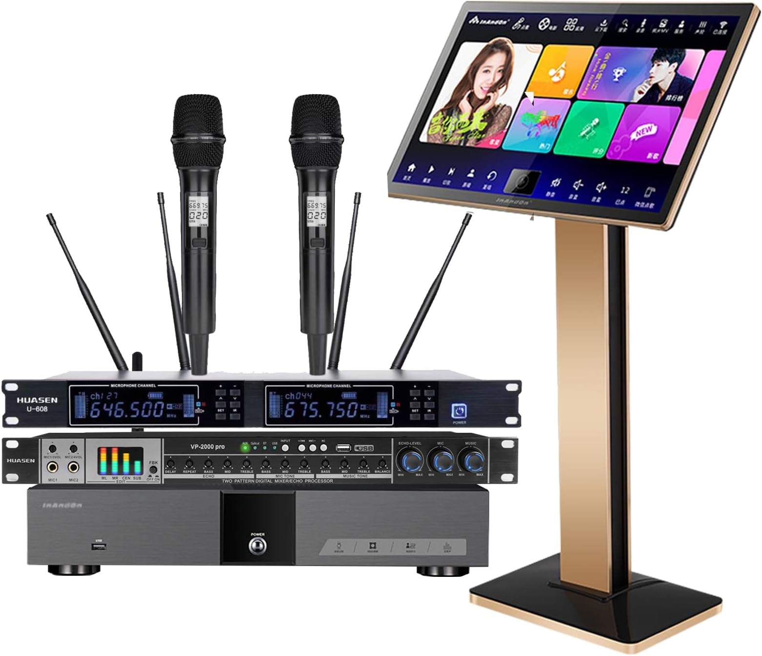 Amazon.com: 4TB HDD 84K English Songs,19'' Touch Screen Karaoke Player ...