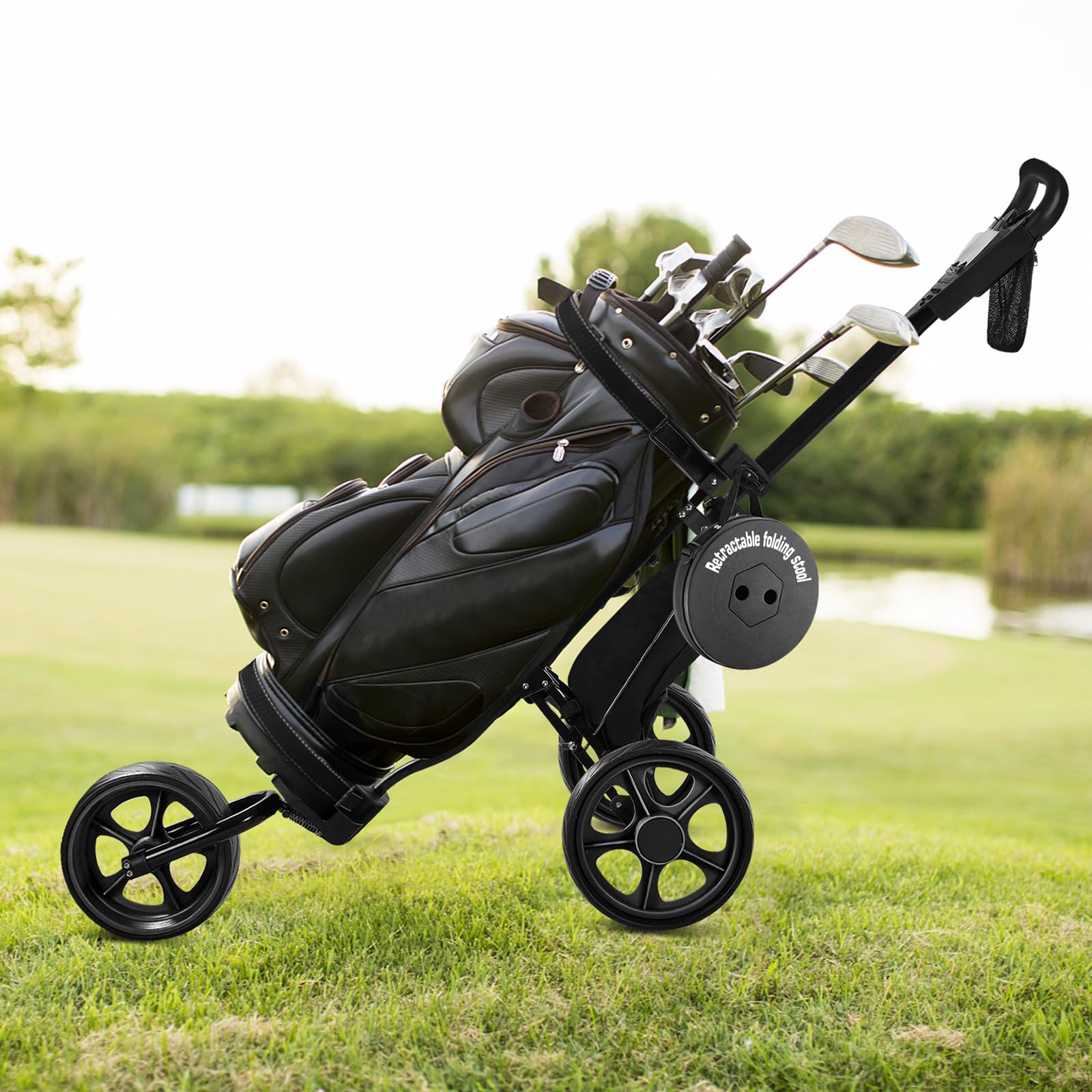 JANUS Golf Cart, Foldable Golf Push cart Option (with seat or Phone ...