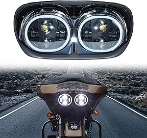 Amazon.com: LUXEMOTO for Road Glide Headlight with Halo Ring 04-13, LED ...