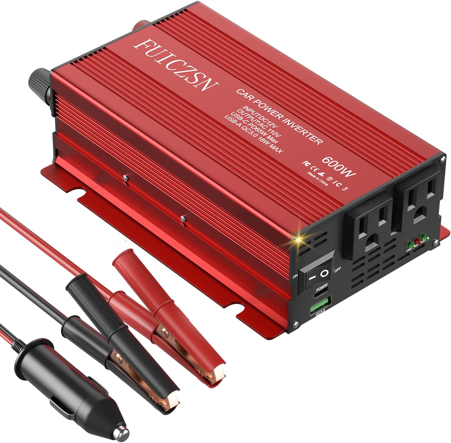 Amazon.com: 500W Car Power Inverter 12v to 110v – Car Adapter for Plug ...