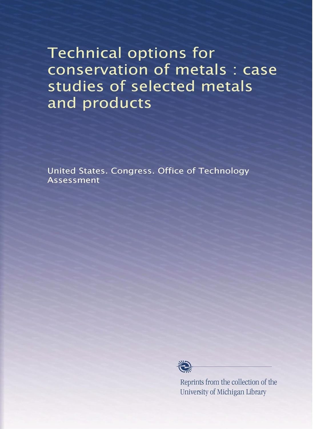 Amazon.com: Technical options for conservation of metals : case studies ...