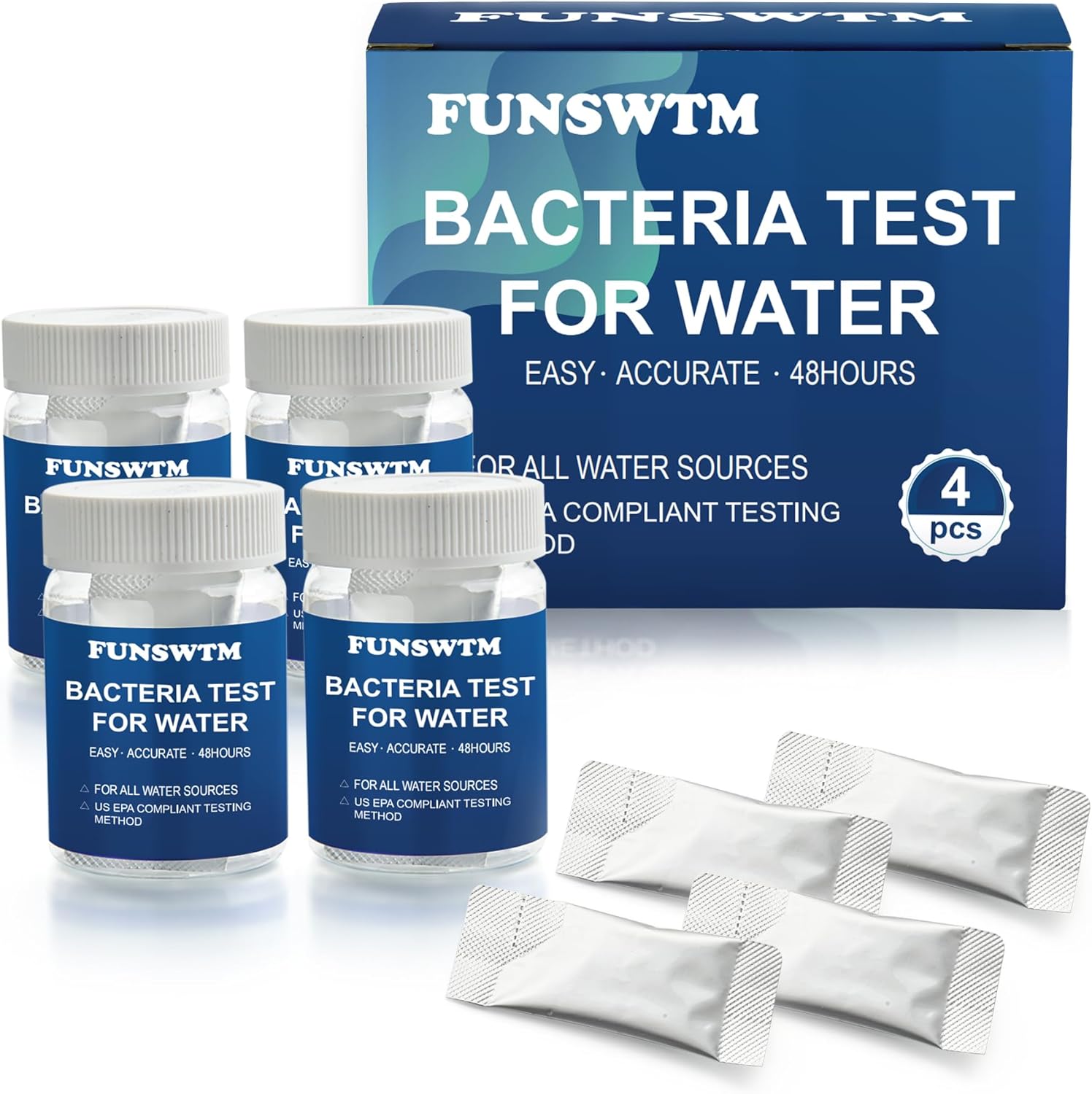 Amazon.com : Coliform Bacteria Water Test Kit: 4-Pack Water Bacteria ...