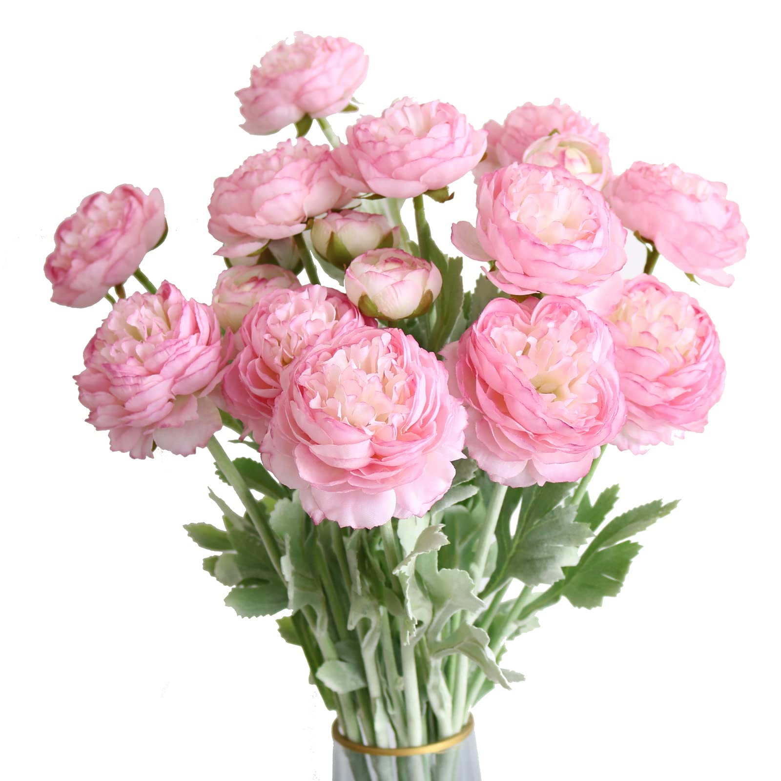 Amazon.com: 6PCS Artificial Ranunculus Flowers with Real Touch Stem ...