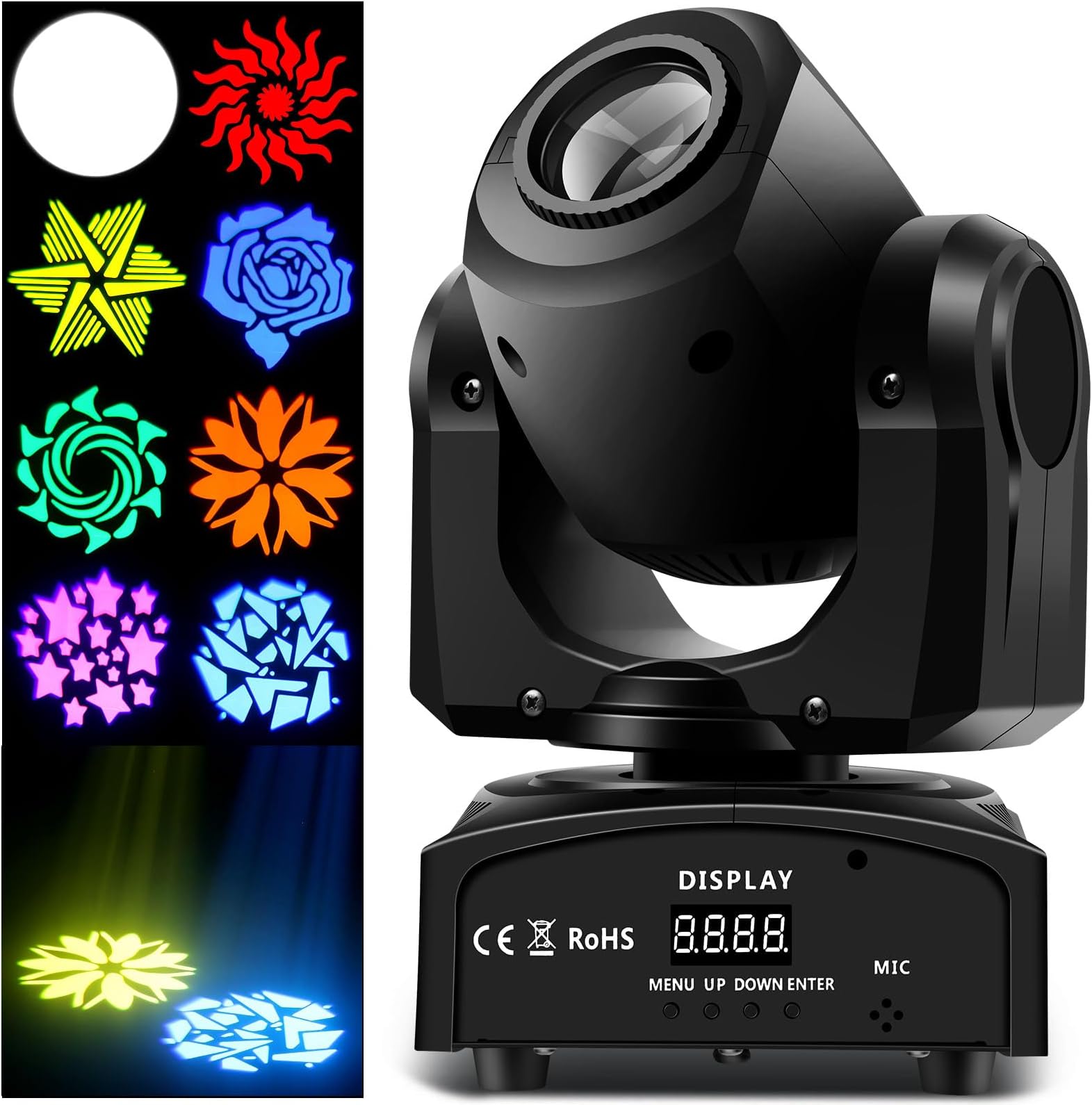 Amazon.com: Moving Head Lights 60W 1 Pcs, Czgor RGBW 4 In1 Stage ...