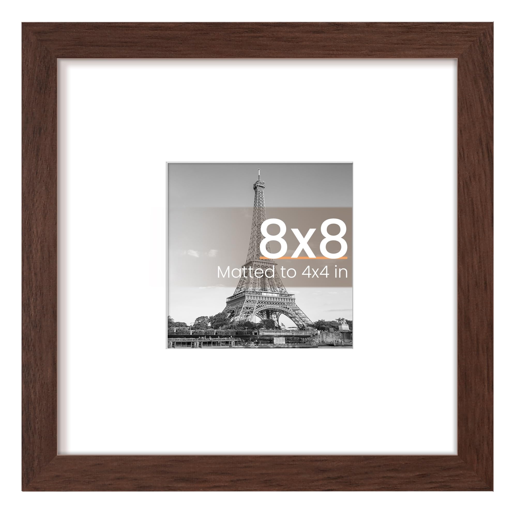 Amazon.com - upsimples 8x8 Picture Frame, Display Pictures 4x4 with Mat ...