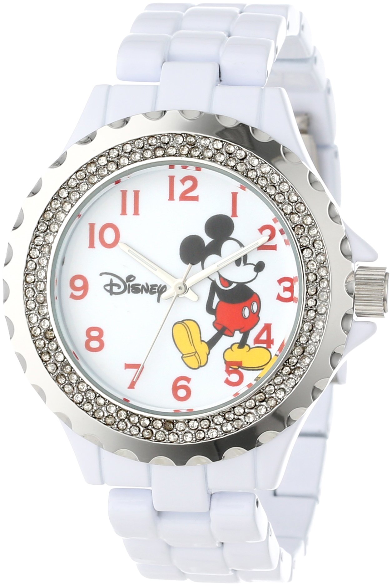 Amazon.com: Disney Adult Enamel Sparkle Analog Quartz Bracelet Watch ...