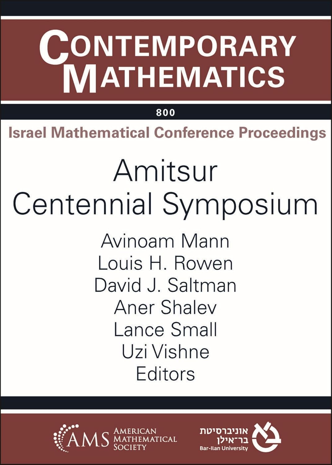 Amazon | Amitsur Centennial Symposium (Contemporary Mathematics) | Mann ...