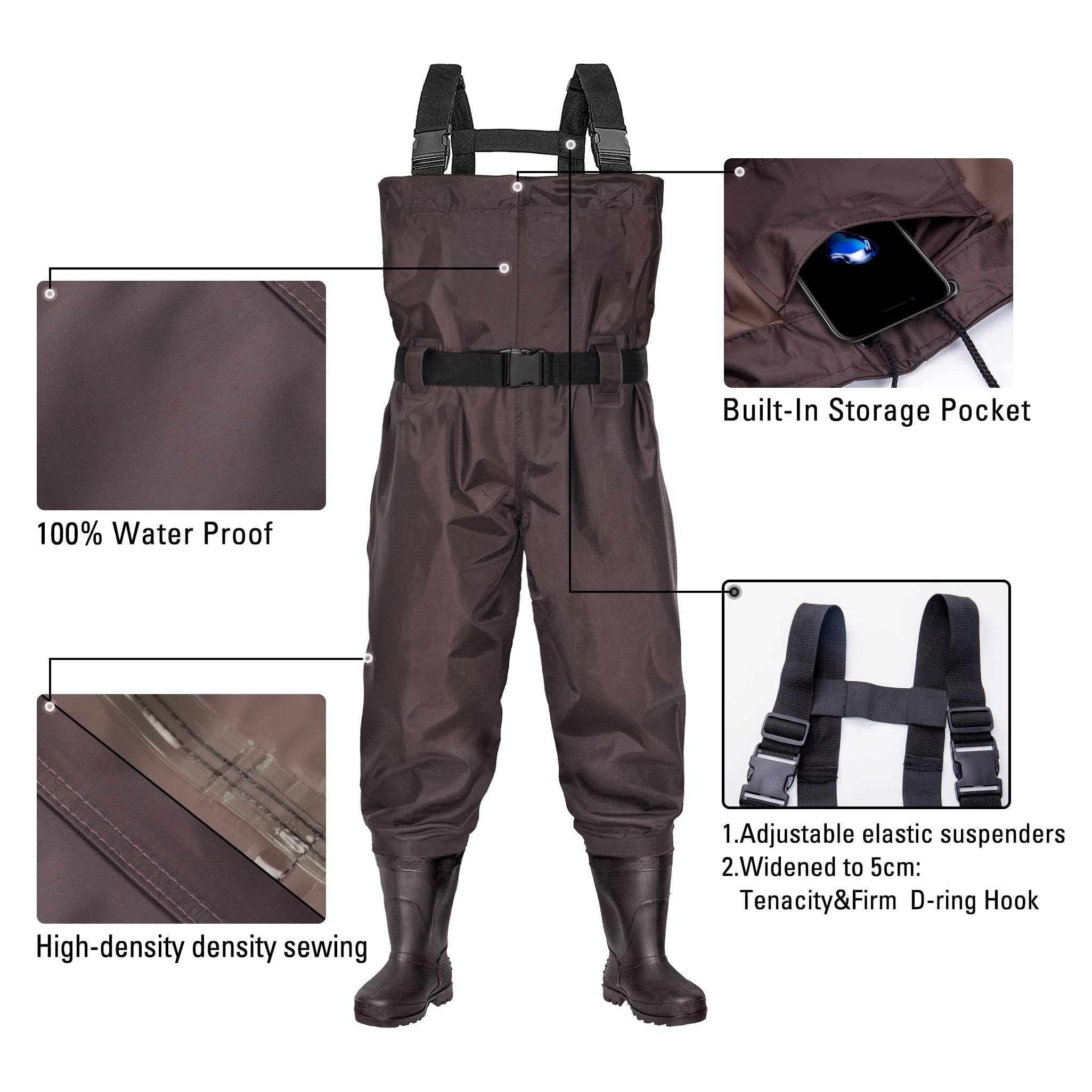 Snapklik.com : OXYVAN Fishing Waders Chest Waterproof Light Weight ...