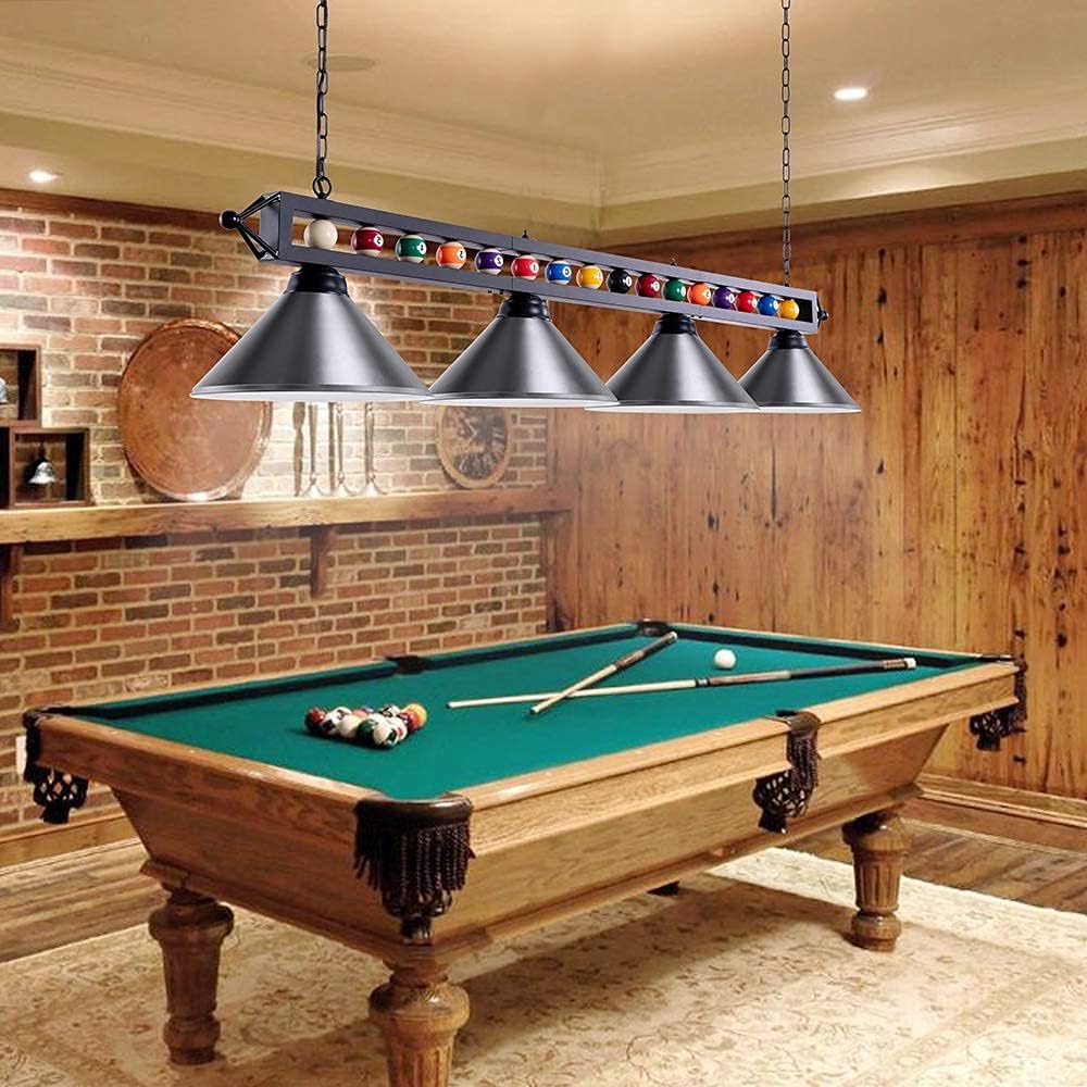 Metal Billiards Lighting Fixtures Amazon.com: Wellmet Pool Table