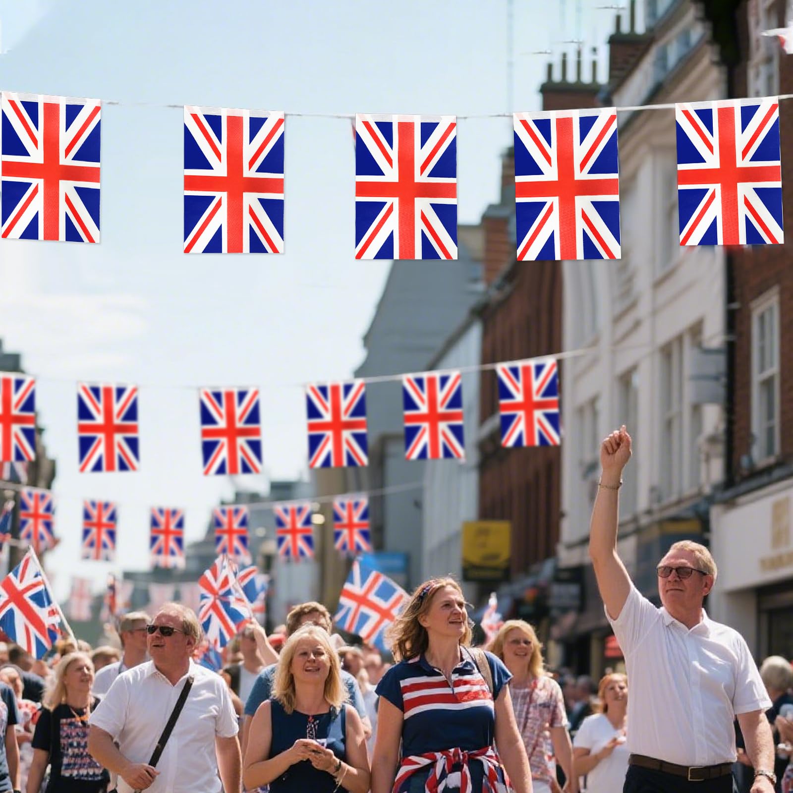 Snapklik.com : 32.8 Ft Union Jack Pennant Flags Banner, 30 Pcs Mini ...