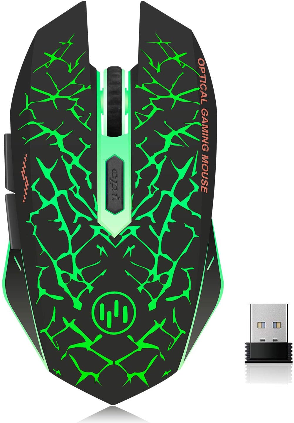 Amazon.com: VEGCOO C12 Wireless Gaming Mouse,Rechargeable Mice Silent ...