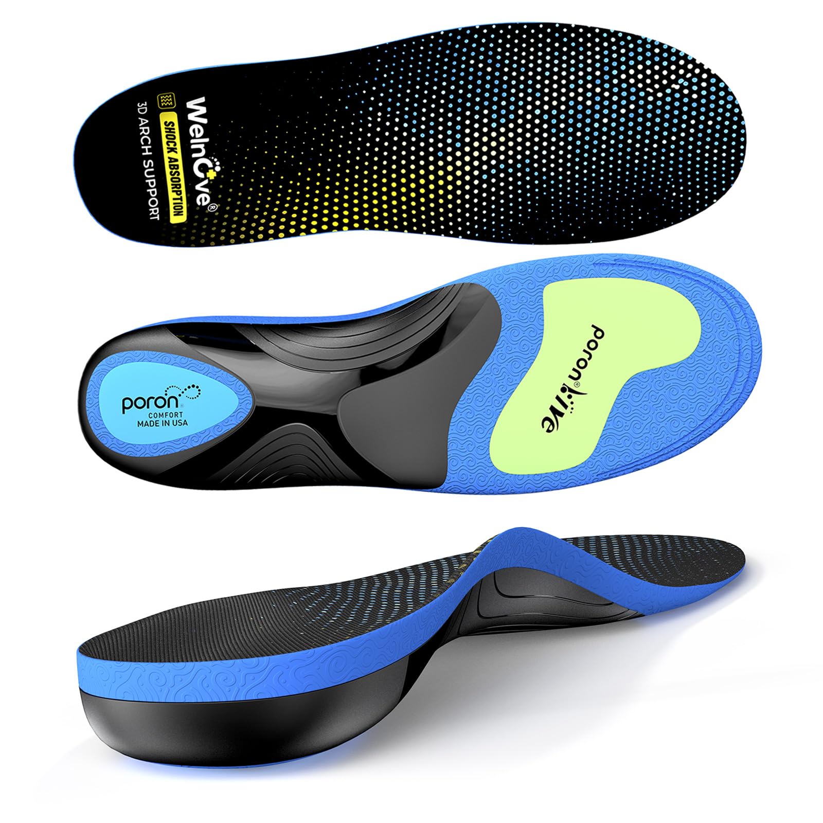 Amazon.com: Work Boot Insoles Plantar Fasciitis - Welnove Heavy Duty ...