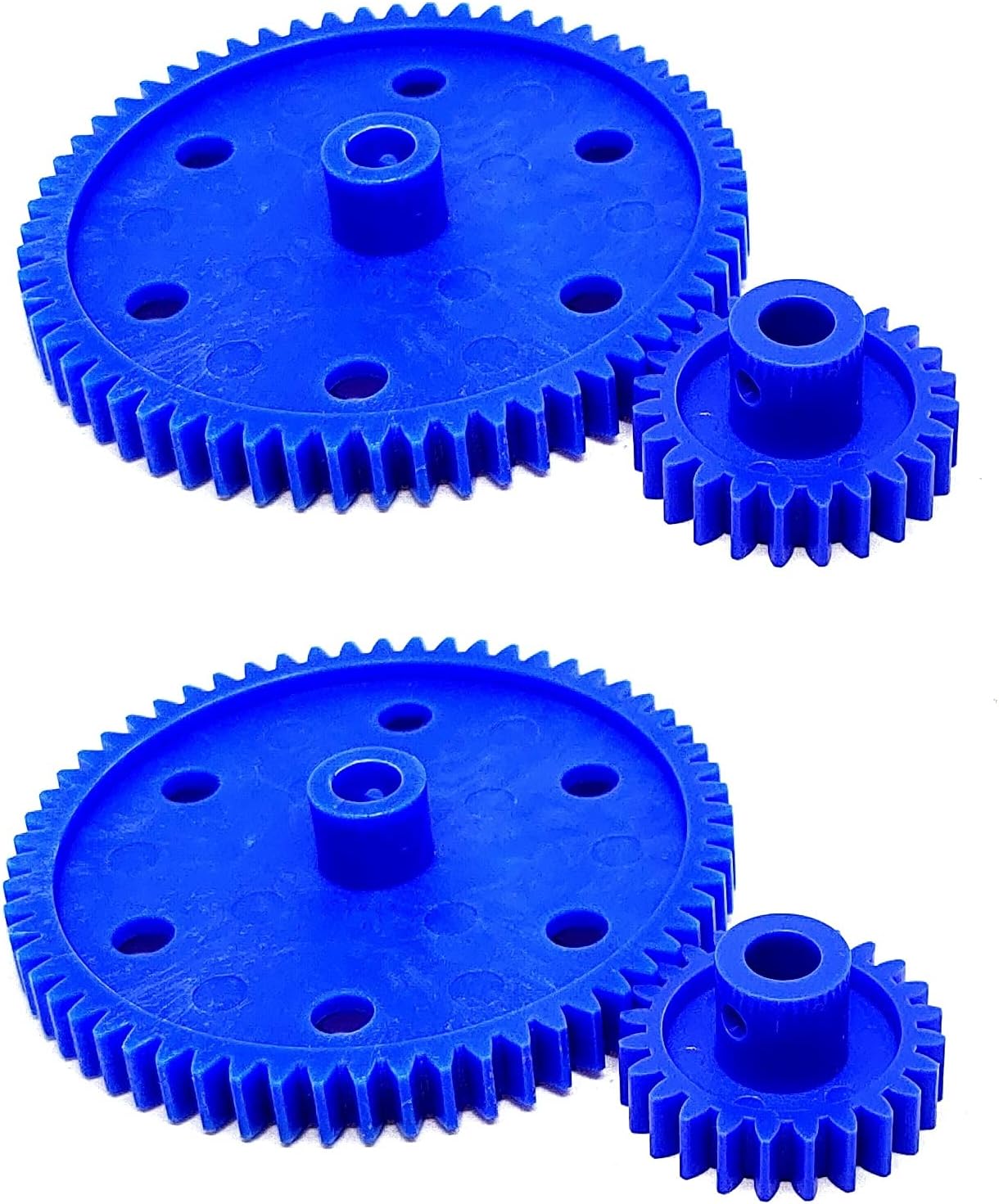 INVENTO 2pcs each Plastic Spur gear 24 Teeth + 60 Teeth 6.5mm Width ...