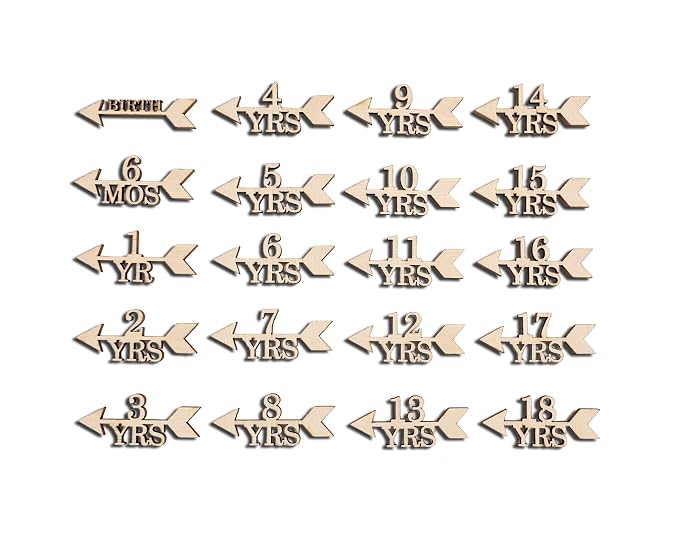 Amazon.com: Height Marker Arrows for Growth Chart Ruler - Wooden, Set ...