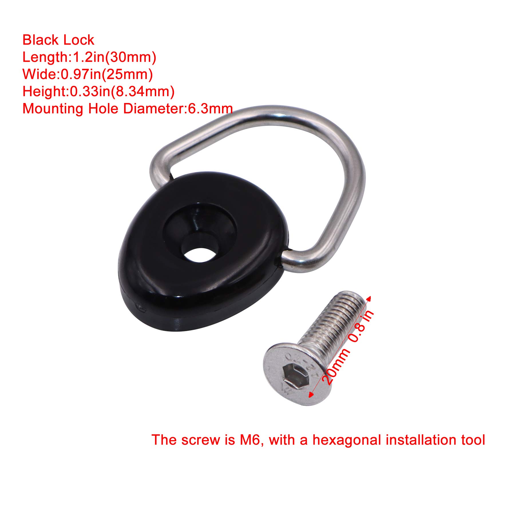 Snapklik.com : 12 Pack Of Fishing Rigging D-Ring Kayak