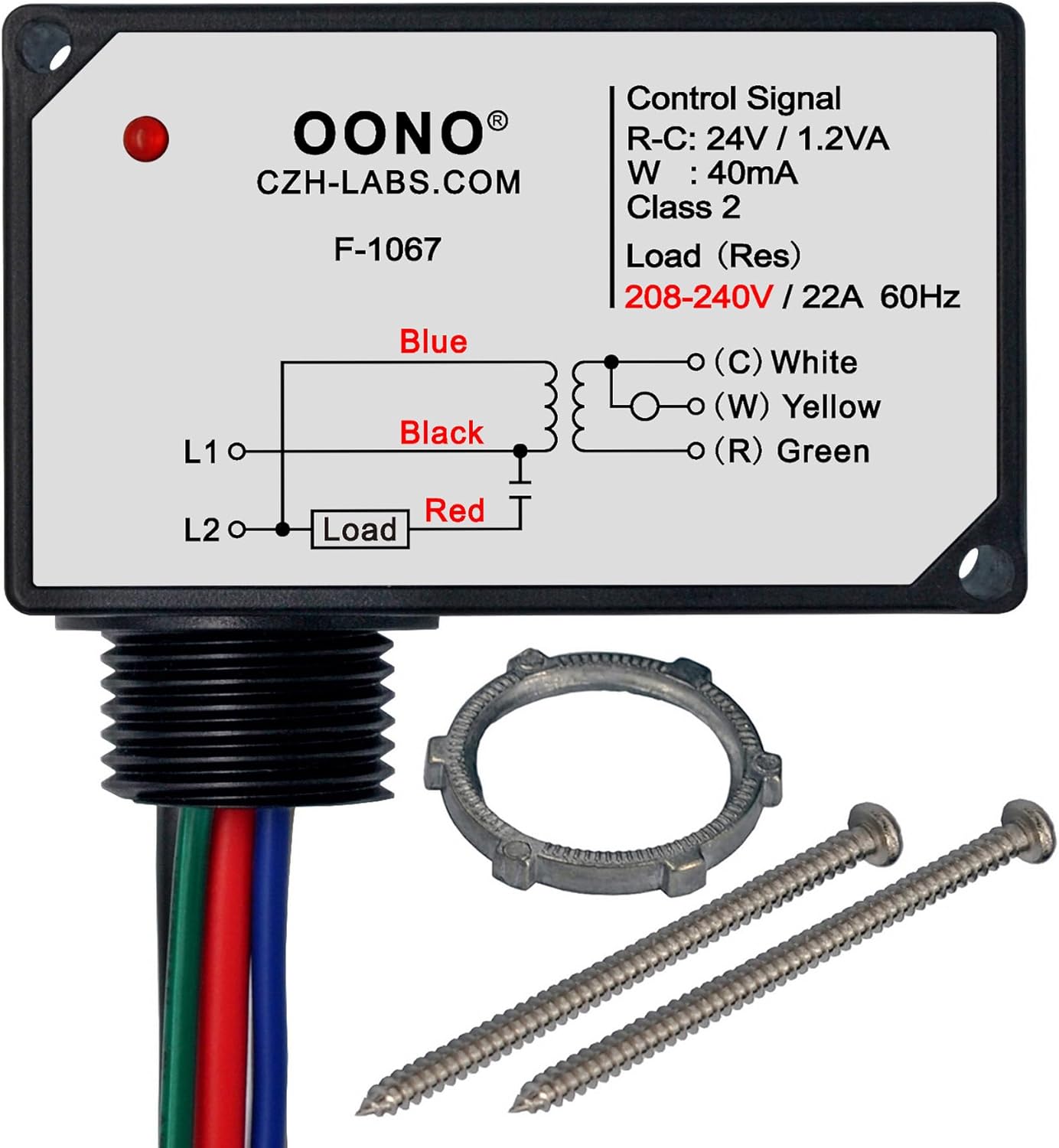 AC208-240V On/Off Switching Electric Heating Relay with Built-in 24V ...
