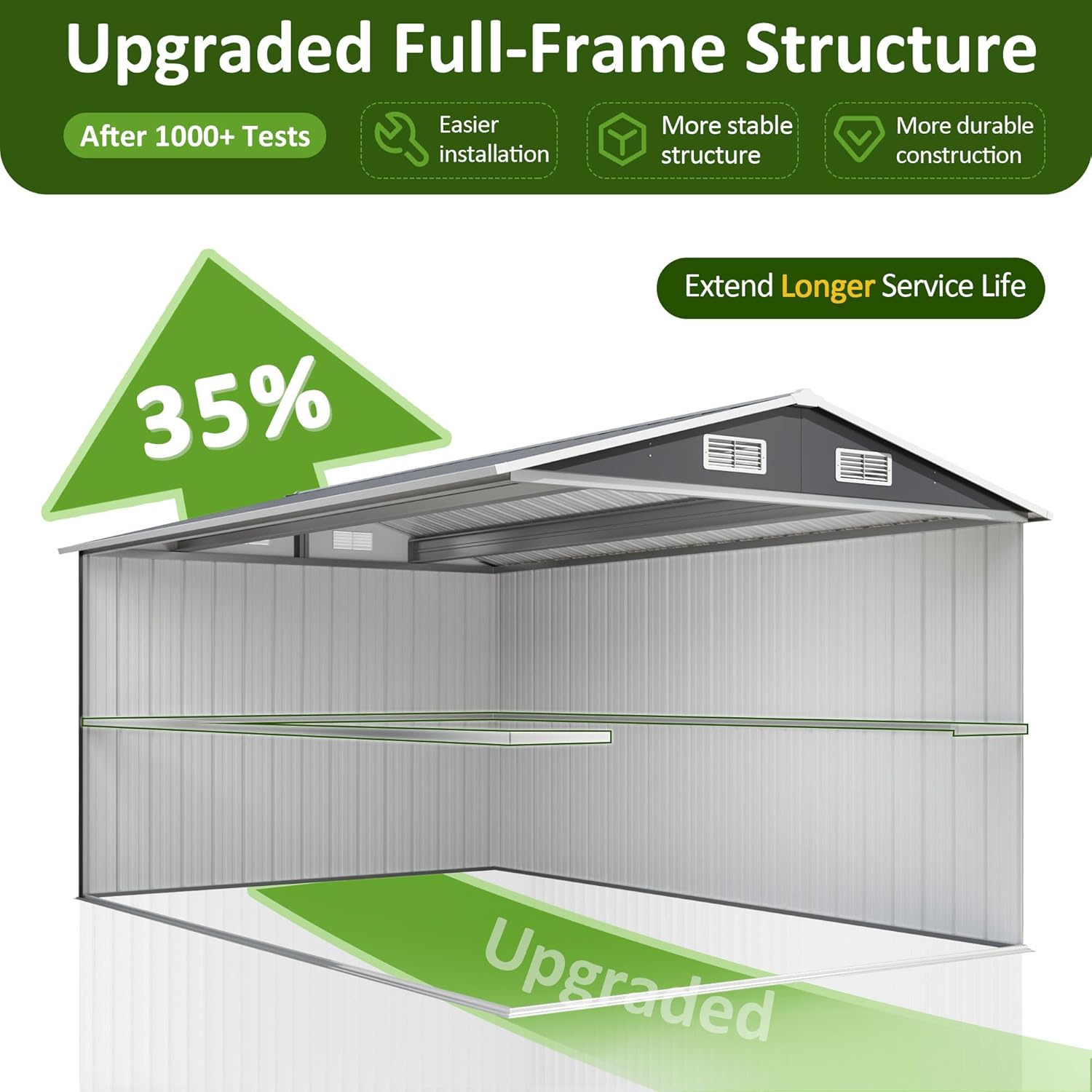 DAUSOLA 8x12 FT Outdoor Metal Storage Shed Instruction Manual