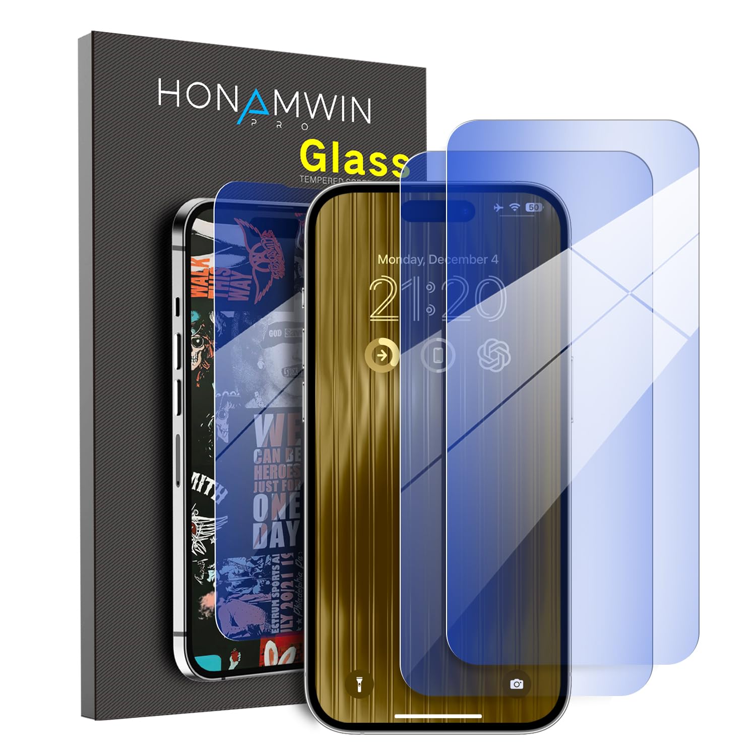 Amazon.com: HONAMWINPRO Screen Protector for iPhone 15 Plus Blue Light ...