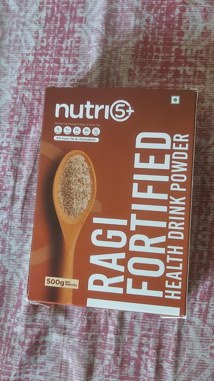 Buy NUTRI5 Plus Ragi Health Drink Powder – 500g | Fortified with Protein & Essential Minerals ...