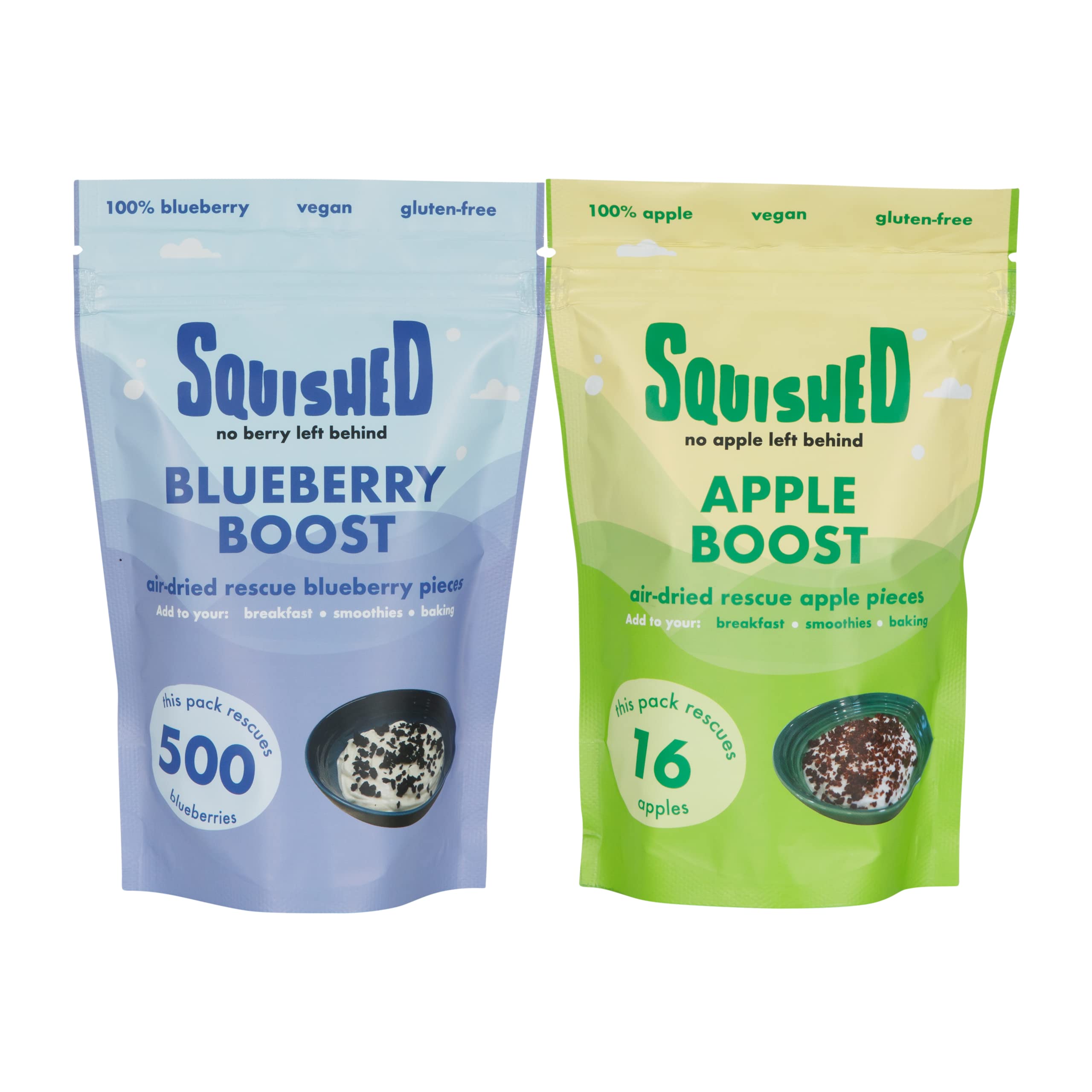 Squished Apple & Blueberry Boost Mixed Pack | Air-Dried Pieces | 2 x ...
