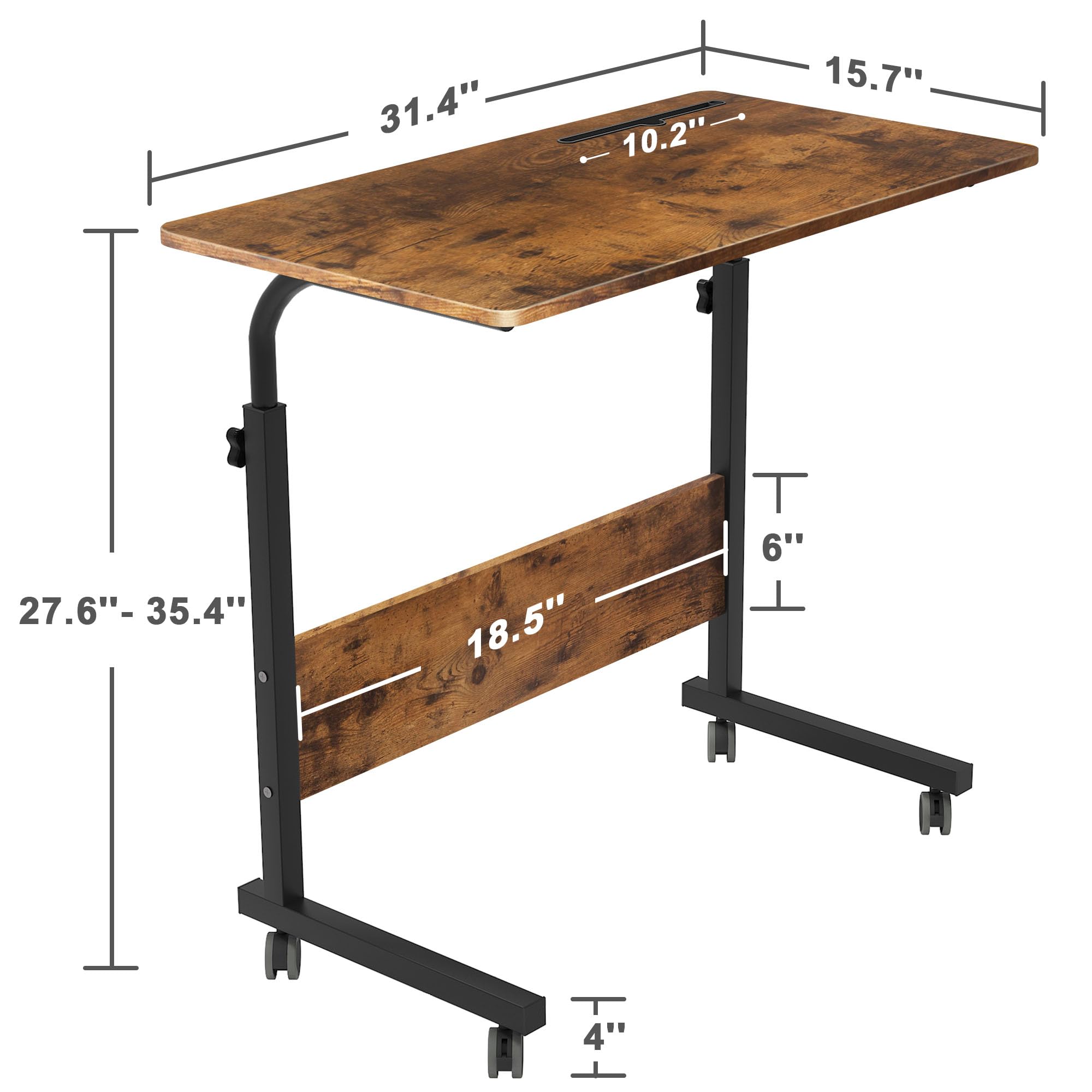 Snapklik.com : Rolling Laptop Stands Desk Cart Height Adjustable, Soges ...
