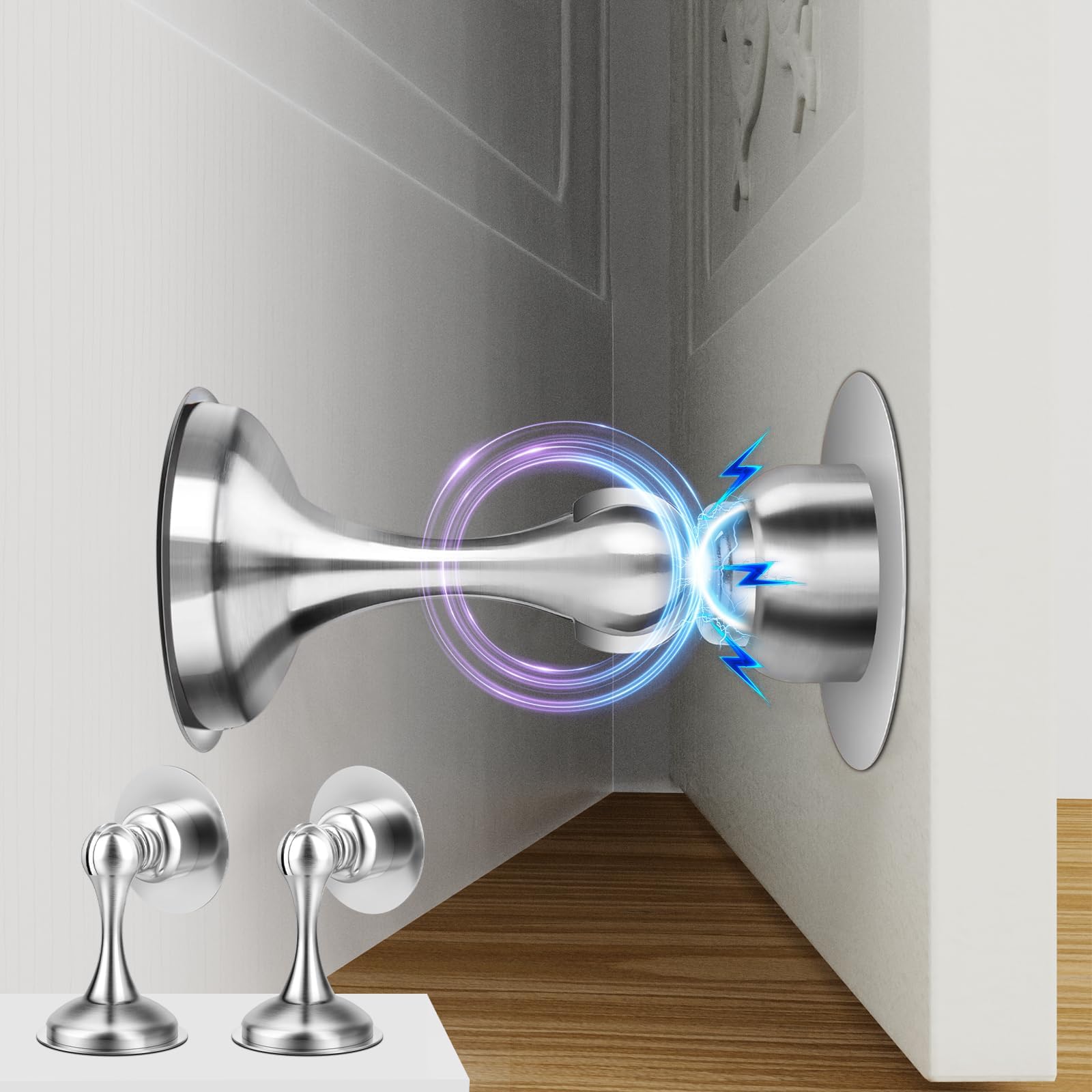 Amazon.com: HELEMAN Magnetic Door Stoppers for Bottom of Door: 2Pack ...