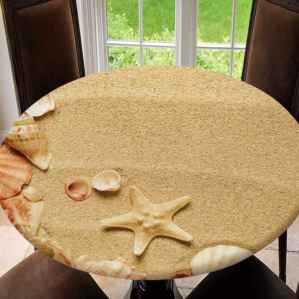 Amazon.com: JCETUNO Wooden Texture Fitted Tablecloth Round with Elastic ...