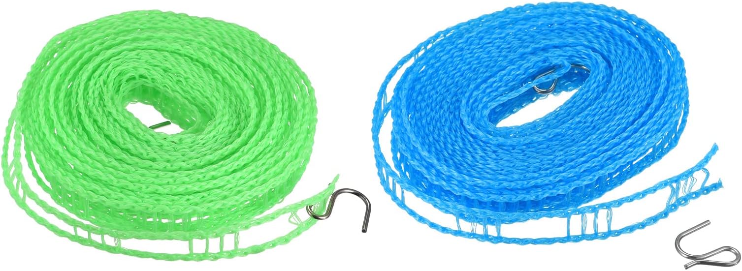 Amazon.com: uxcell Portable Clothesline, 32.8ft Nylon Windproof Non ...