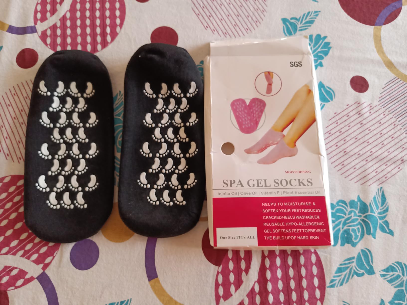 NSTER (1 Pair) Moisturizing Silicone Gel Socks for Women and Men gel ...