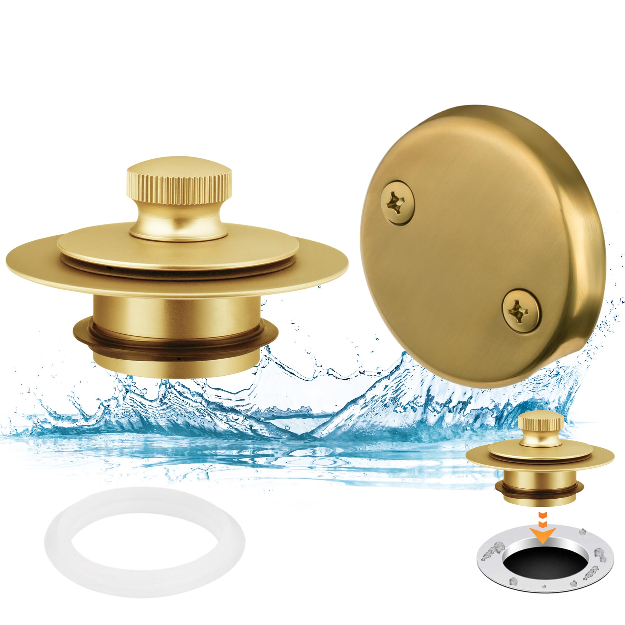 Snapklik.com : Artiwell Bath Tub Drain Trim Set Conversion Kit Assembly