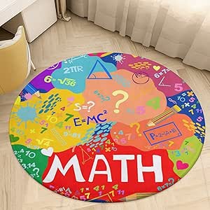 Amazon.com: HoaMoya Mathematics Concepts Round Rug Math Formulas ...