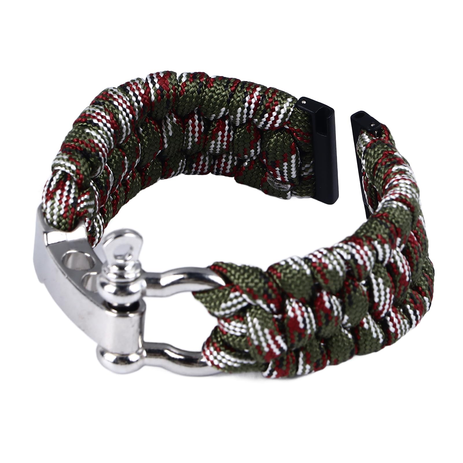 Amazon.co.jp: [Jectse] 交換用バンド、編み込み時計ストラップ パラコード織り (緑) : ファッション