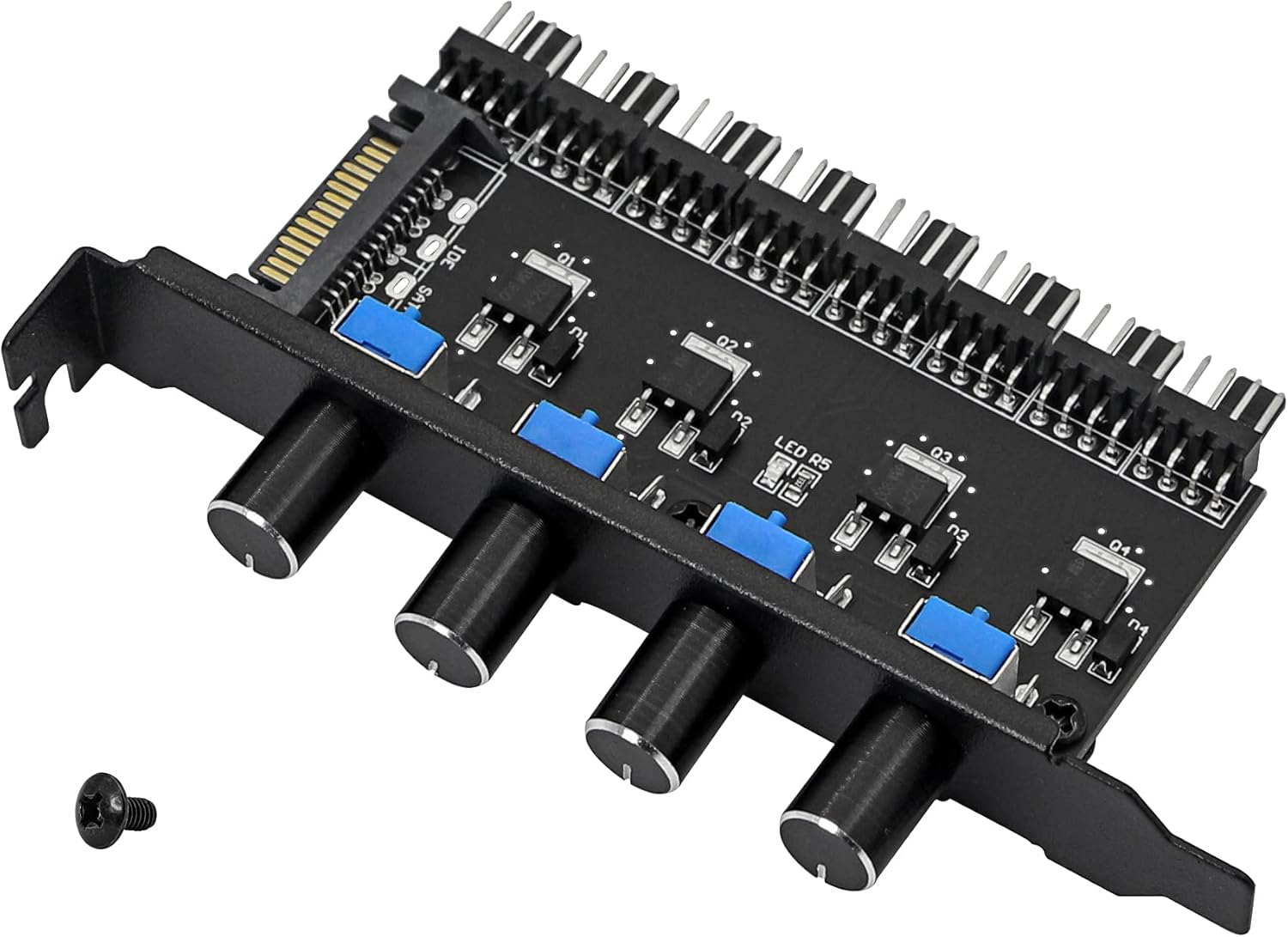 Amazon.com: SinLoon 4 Knob Cooling Fan Speed Controller PC 8 Channels ...