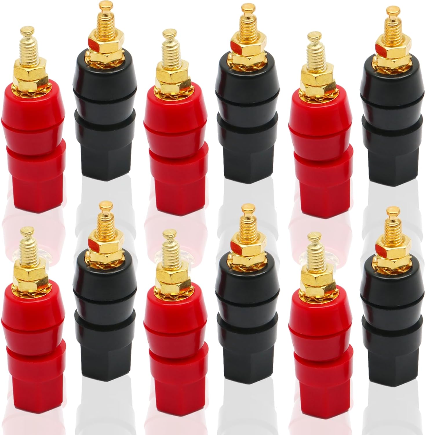 Amazon.com: Moicstiy 4mm Banana Binding Post Plug Sockets with Golden ...