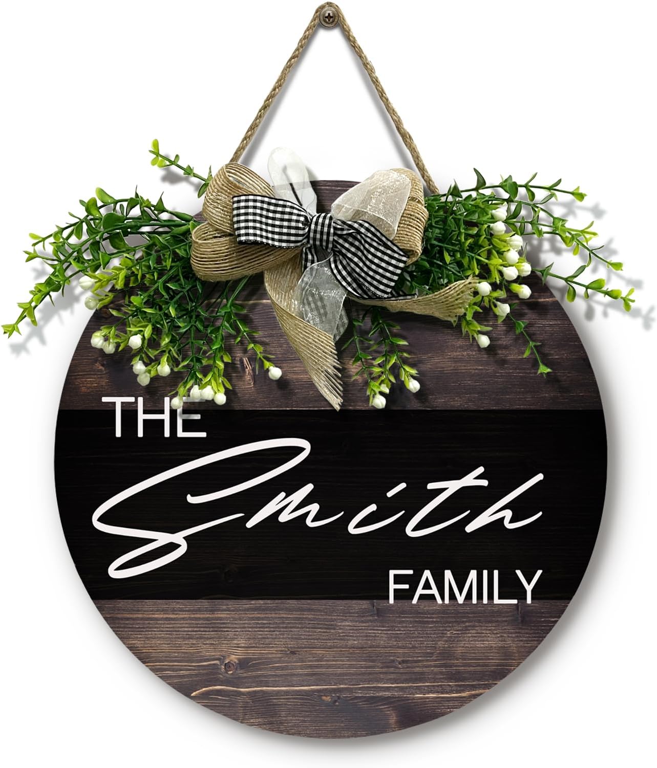 Amazon.com : Dacawin Personalized Custom Door Sign With Family Name ...