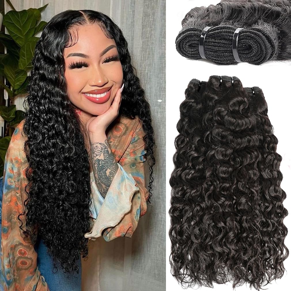 Amazon.com : Brazilian Water Wave Bundles 100% Unprocessed Virgin Human ...