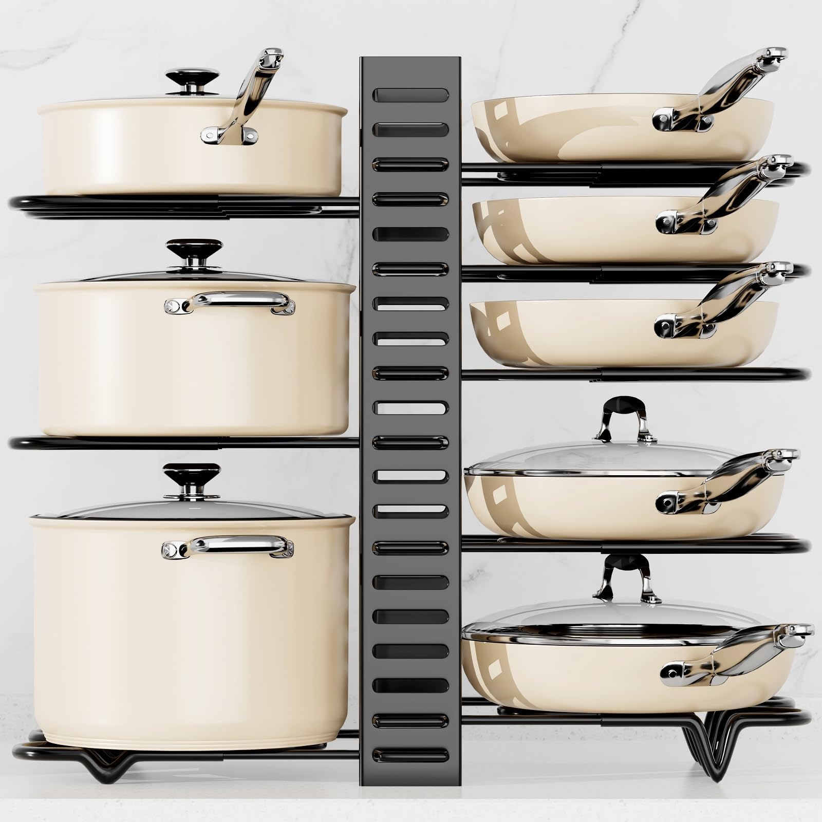 Amazon.com: Simple Houseware Iron 5 Compartments Height Adjustable Pan ...