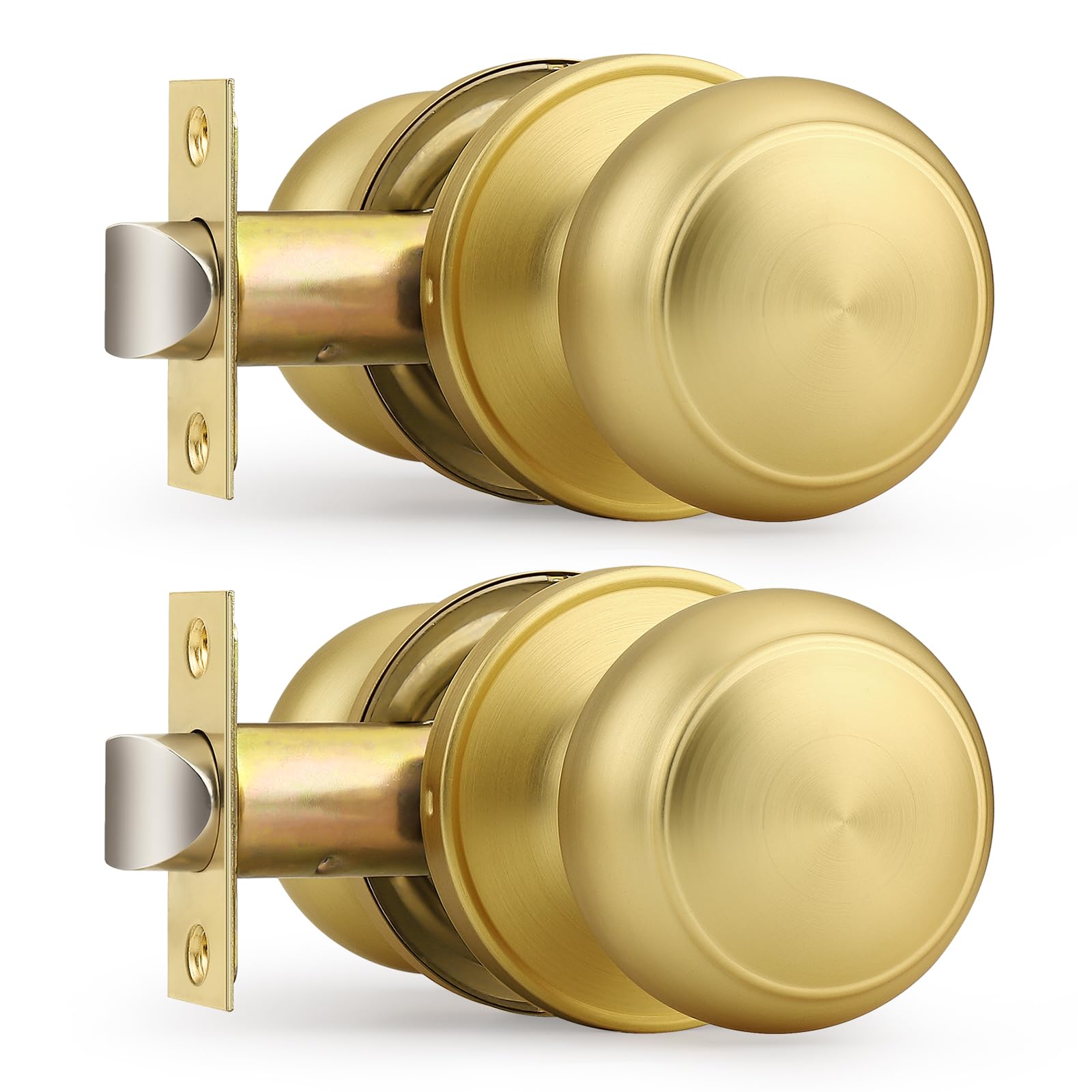 Snapklik.com : Probrico Interior Door Knob For Hallway, Gold Door Knobs Closet Door Knob ...