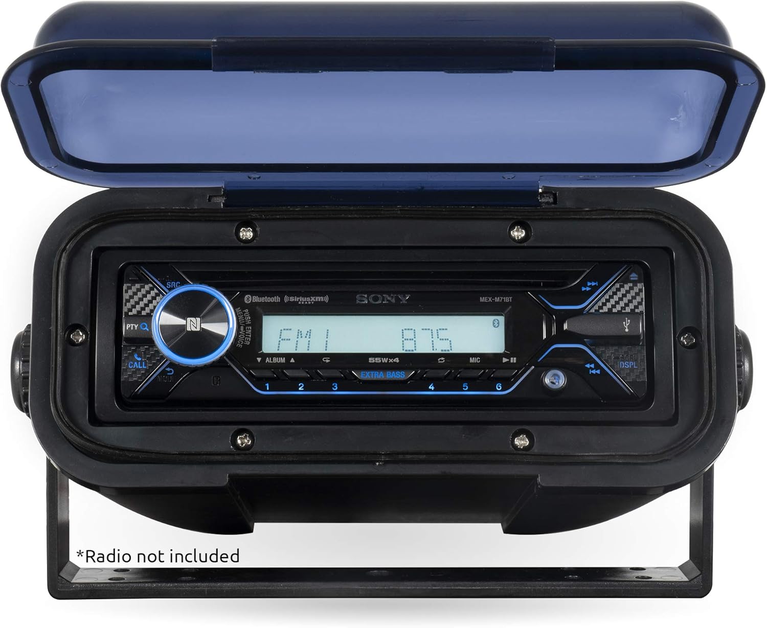 Amazon.com: Belva BMRC7B Black Fully Enclosed Marine Radio Cover/Radio ...