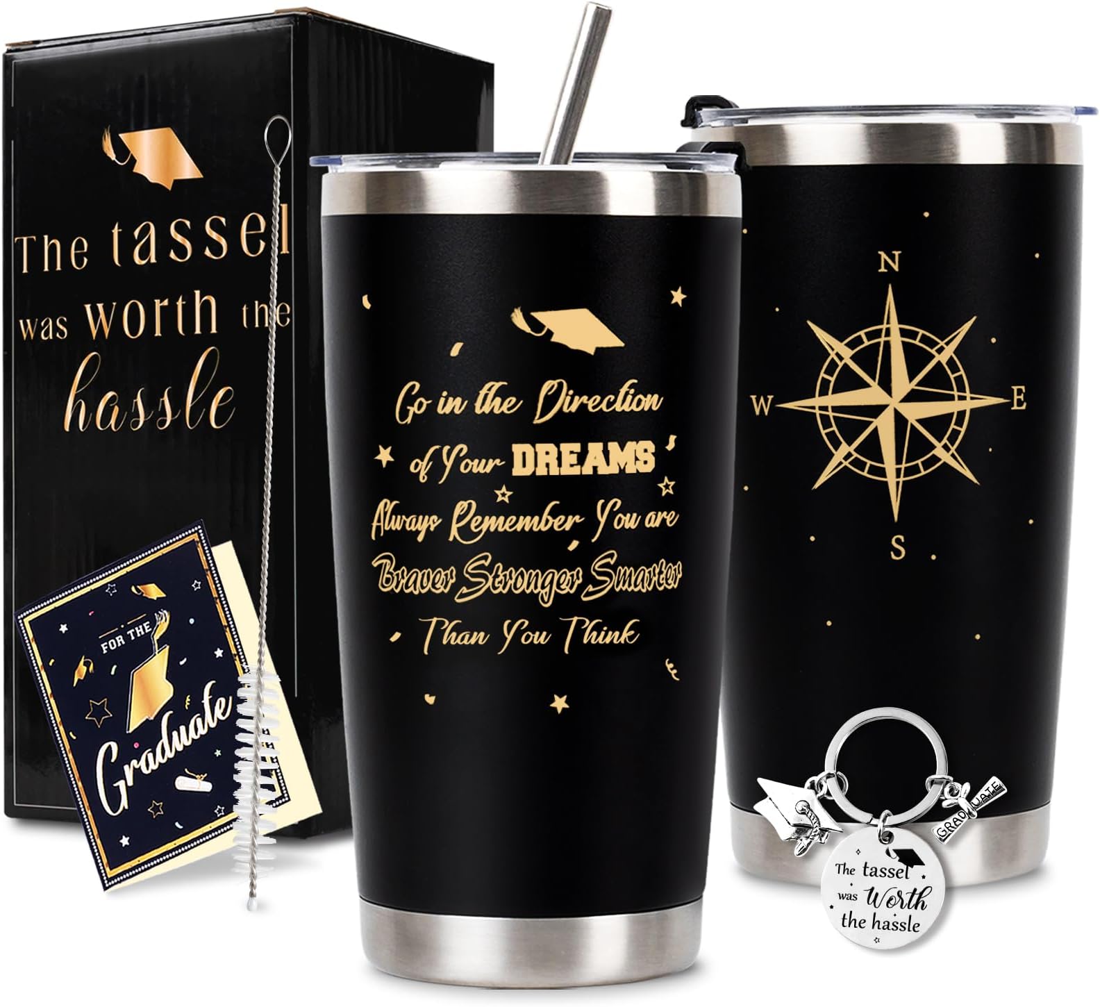 Amazon.com | CUPLOOV Graduation Gift Set for Her 2024-16oz Graduation ...