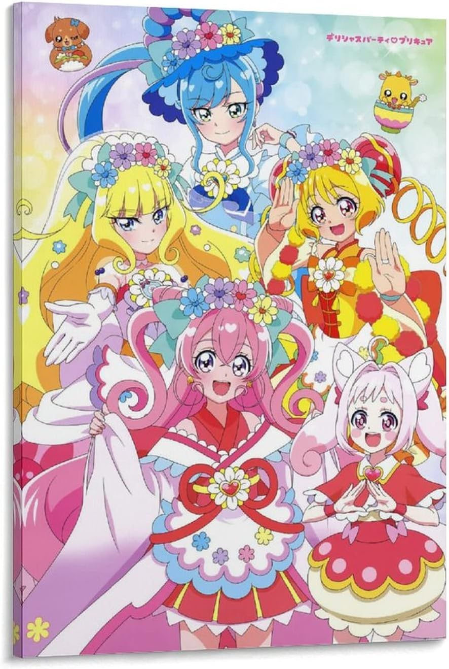 Amazon.com: BLUDUG Japanese Anime Poster Delicious Party Precure Poster ...