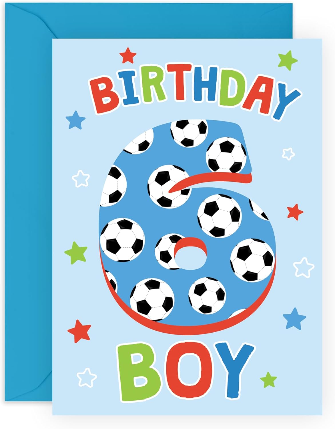 Amazon.com: CENTRAL 23 6th Birthday Card For Kids - Football Milestone ...